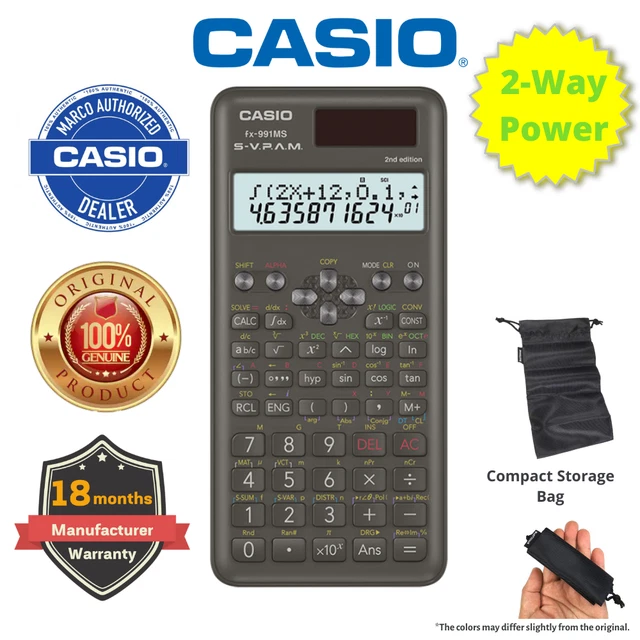 GENUINE CASIO FX-991MS 2nd edition Scientific Calculator for School or ...