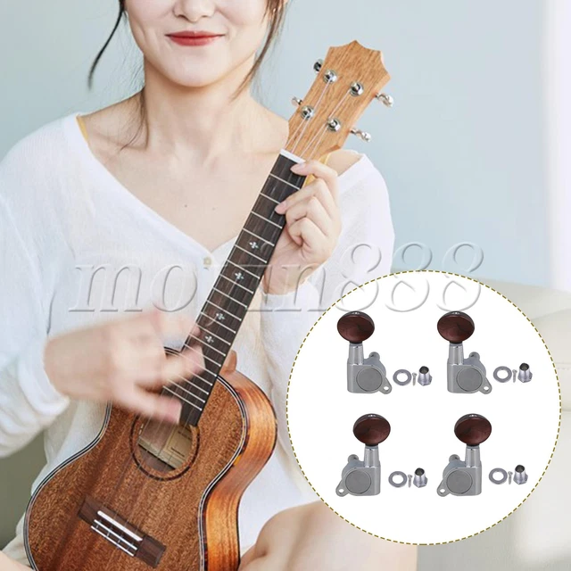 UKULELE TUNER TUNING Pegs for 4-String 18:1 Ratio 2 Left 2 Right Set of ...