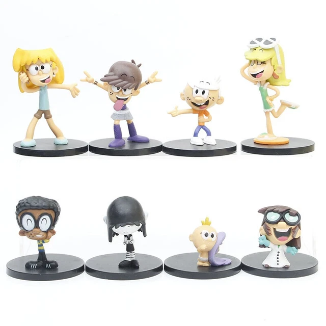 8 PACK THE Loud House Figure Toys Lincoln Clyde Lori Lily Cake Topper ...