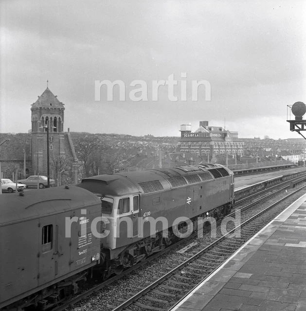 STAPLETON ROAD STATION Class 47 47110 1981 6 X 6 cm Railway Negative ...