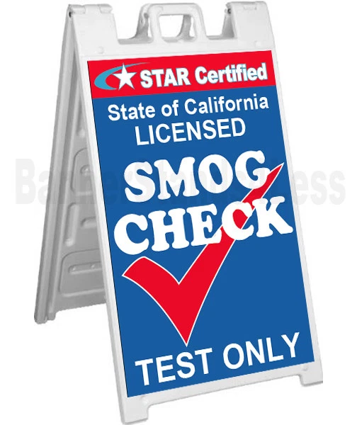 SIGNICADE A-FRAME SIDEWALK Pavement Sign - STAR CERTIFIED SMOG CHECK ...