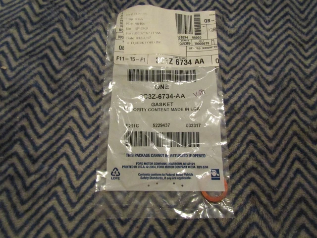 NOS FORD HARDWARE Guarnizione Parte Numero 3C3Z-6734-AA EUR 6,65 ...