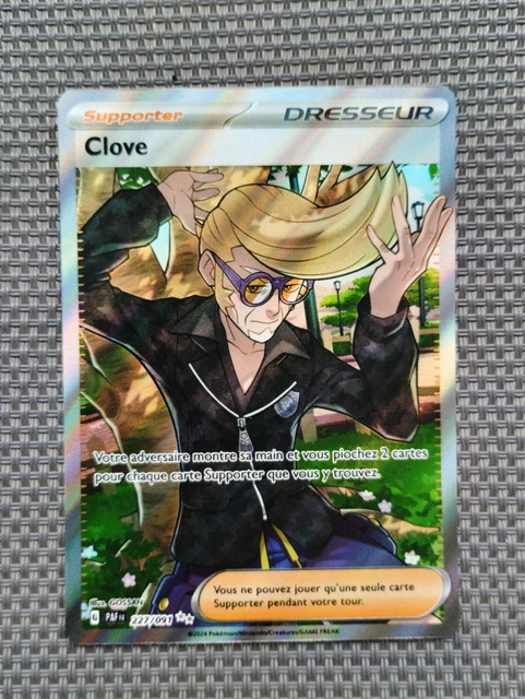 CARTE POKÉMON CLOVE Full Art 227/091 Destinées A Paldéa Français Neuf ...