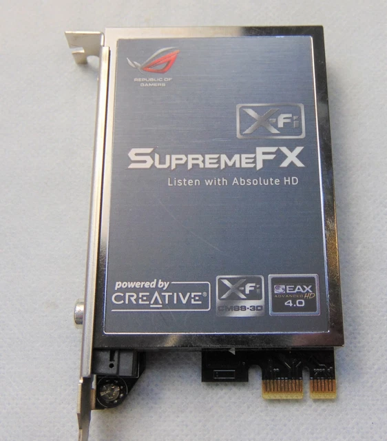 ASUS ROG SUPREME FX X-FI Rampage 2 Extreme Creative Sound Card - Optic ...