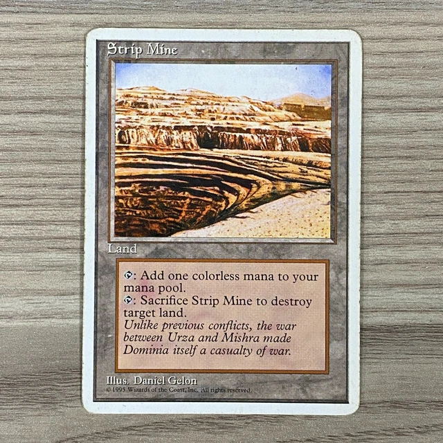 STRIP MINE TERRAIN 4ème Édition Daniel Gelon Carte CCG Magic The ...
