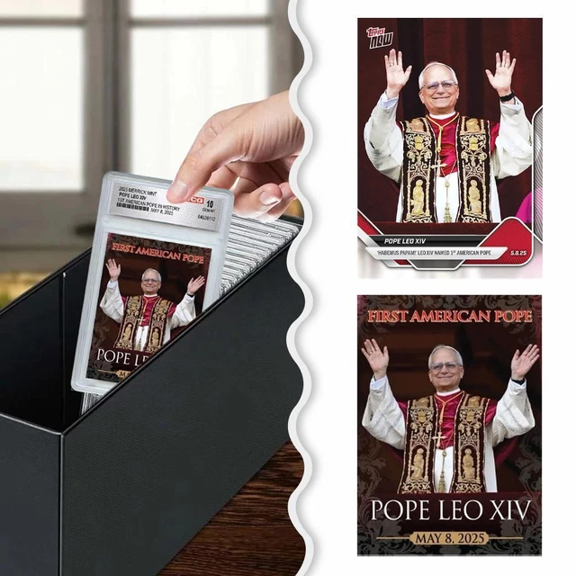 TOPPS POPE LEO XIV Named First American Pope Trading Card Presale NOW ...