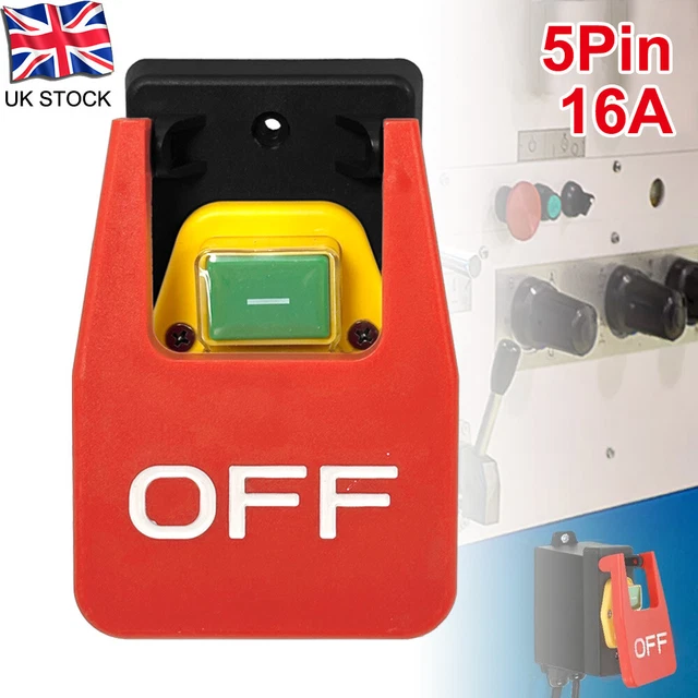 16A EMERGENCY STOP Push Button Switch Electromagnetic Button Switch ...