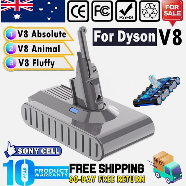 9500MAH BATTERY FOR Dyson V8 SV10 Animal V8 Absolute Motorhead Vacuum ...