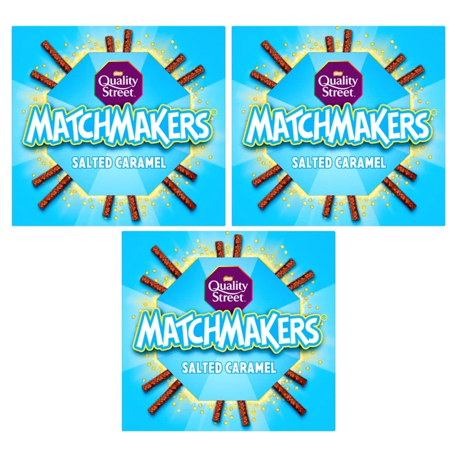 MATCHMAKERS SALTED CARAMEL 3 X 120g Boxes Quality Street Chocolate ...