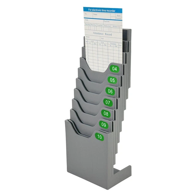 TIME CARD HOLDER Expanding Time Card Rack Timesheet Holder Record ...