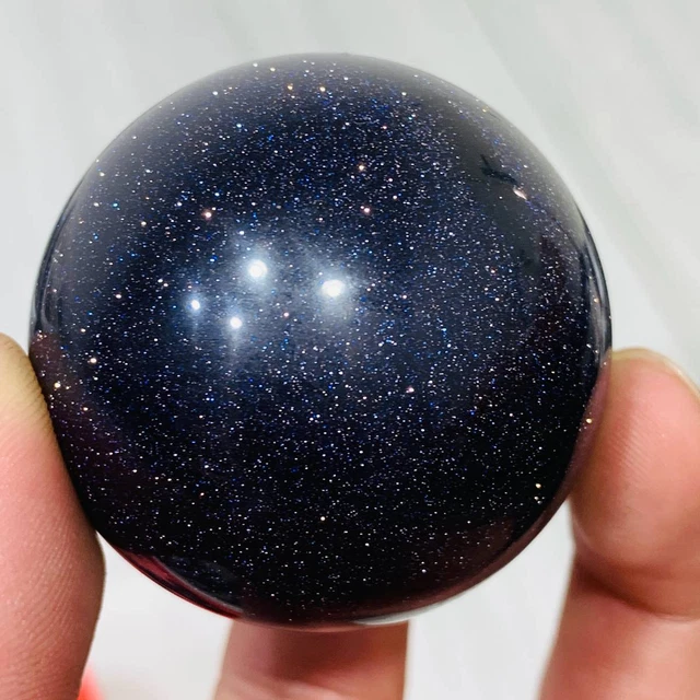 122G MAN-MADE BLUE sand Quartz Sphere Crystal Ball Decoration Energy ...