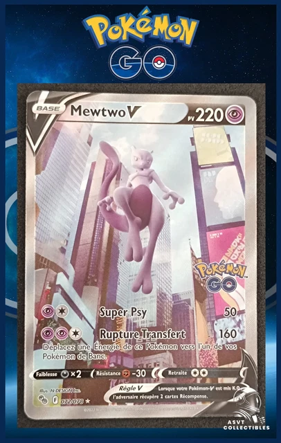 CARTE POKÉMON MEWTWO V 072/078 EB10.5 Pokémon Go POGO Epée et bouclier - FR EUR 43,99 - PicClick FR