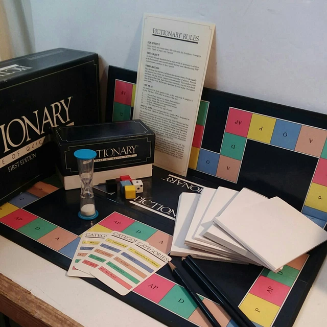 VINTAGE PICTIONARY FIRST Edition COMPLETE 1985 Classic Drawing Board ...