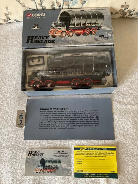 CORGI CLASSICS KNOWLES Transport Foden S21 Platform Lorry With Diesel ...