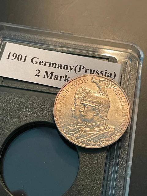 1901 2 MARK Zwei Prussia German Empire - Germany Silver Coin Wilhelm II ...