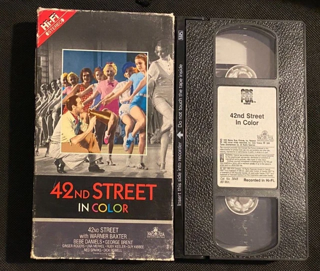 COLORIZED 42ND STREET in color VHS MGM 30's classic film movie musical ...
