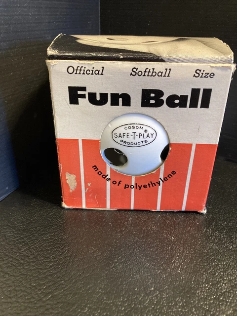 31) VINTAGE SAFE-T-PLAY Fun Ball Official Softball Size NOS Cosom ...