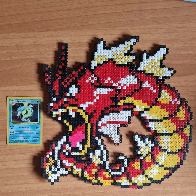 POKEMON SHINING GYARADOS Sprite Gold/Silver Pixel Art Pearl Beads ...