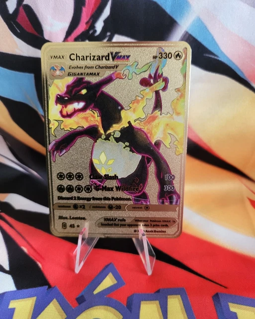 POKEMON CHARIZARD GOLD Metal Collectable Card Vmax Gigantamax EUR 6,91 ...