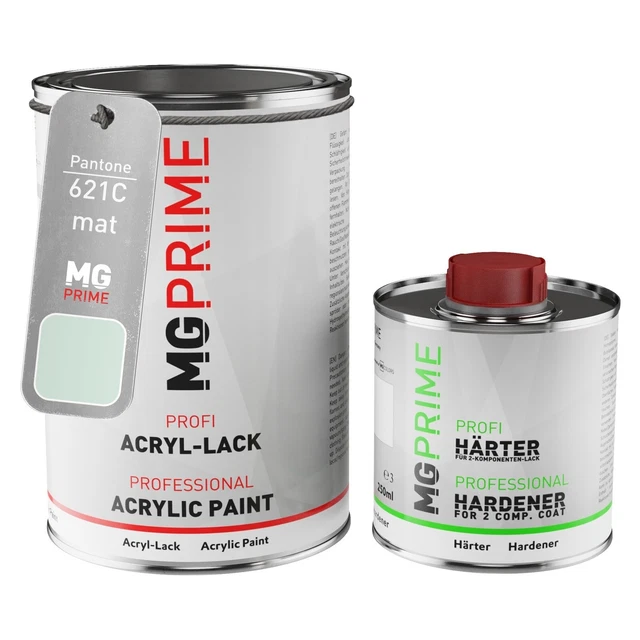 PANTONE 621C GREEN mat peinture acrylique 1,5 Litres 1500 ml durcisseur ...