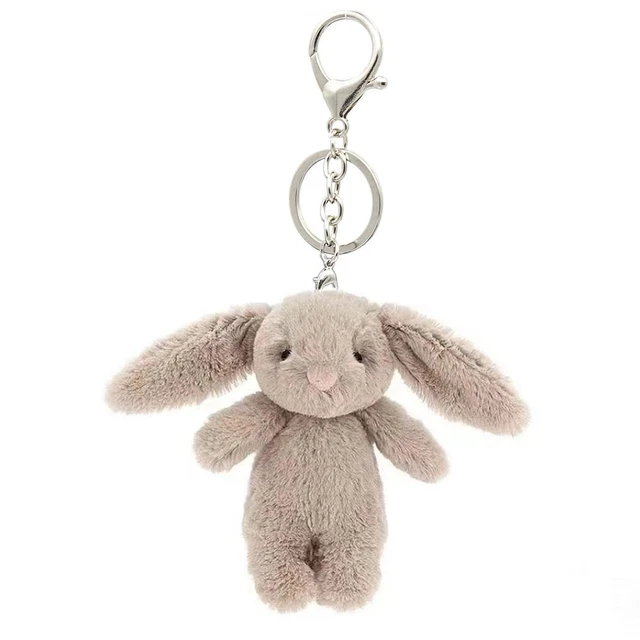 JELLYCAT TRUFFLE BUNNY Bag Charm Retired Key Chain new with steel stamp ...