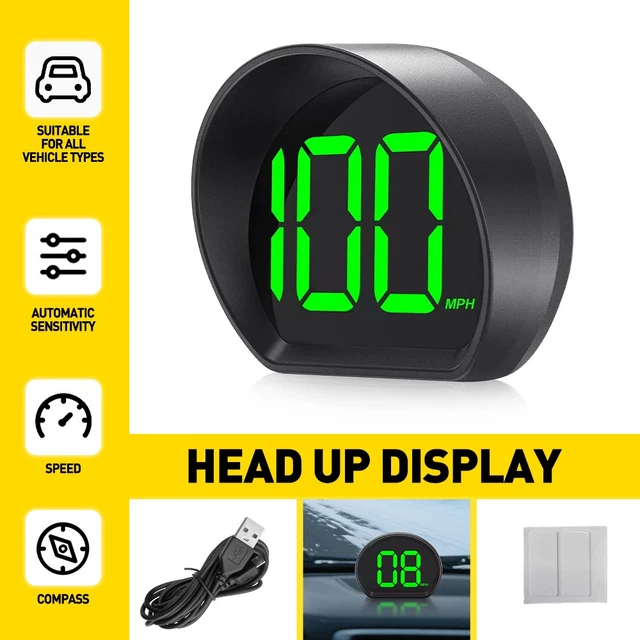 UNIVERSAL CAR DIGITAL GPS Speedo Speed MPH HUD Head Up Display ...