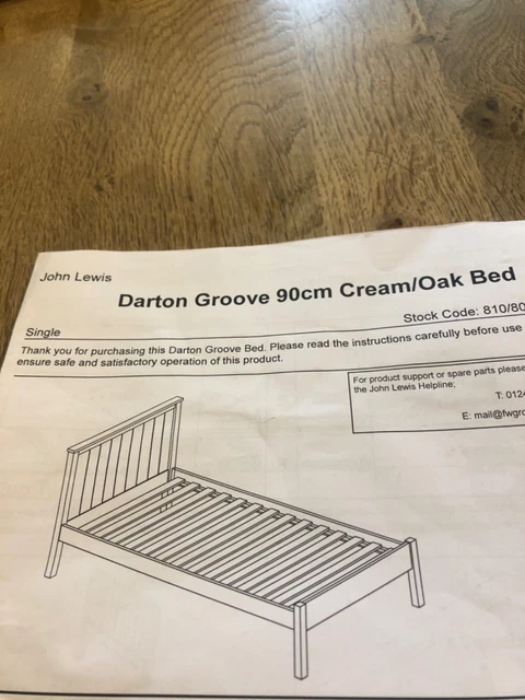 JOHN LEWIS SINGLE bed frame. Excellent condition. £31.90 - PicClick UK