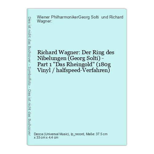 RICHARD WAGNER: DER Ring des Nibelungen (Georg Solti) - Part 1 "Das 40881541202 EUR 84,35 ...
