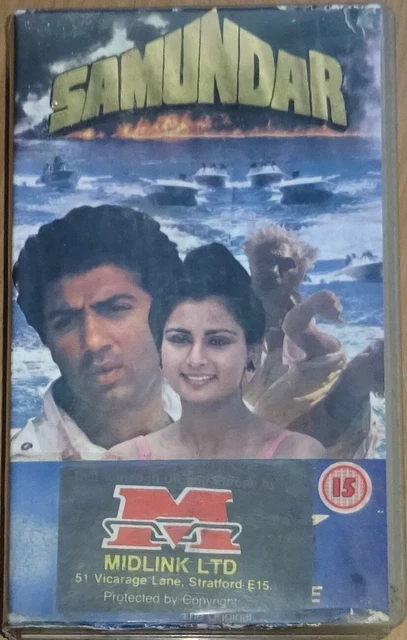 SAMUNDAR - VHS Video Cassette Tape Bollywood Hindi Movie Film Sunny ...
