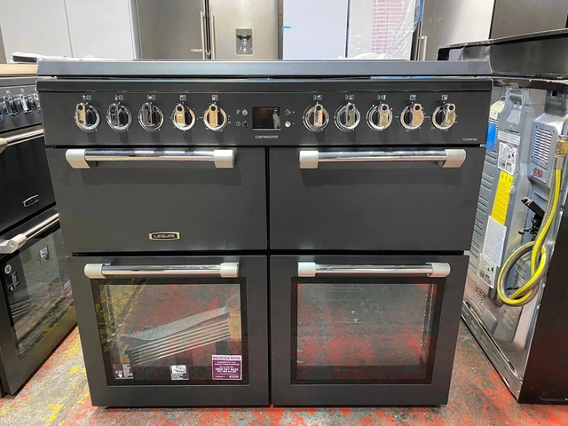LEISURE 100CM DUAL Fuel Range Cooker Glass Lid CC100F521T Anthracite £ ...