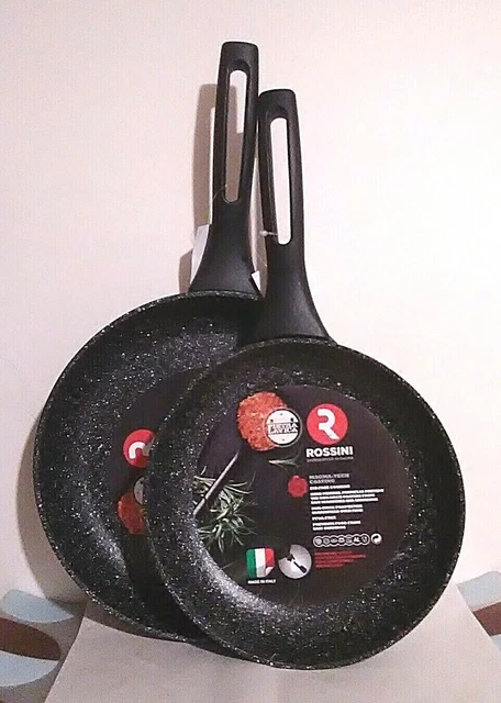 ROSSINI MAGMA-TECH ALUMINUM cast Fry Pan Set of 2 : 10 In. & 12 In. NEW ...