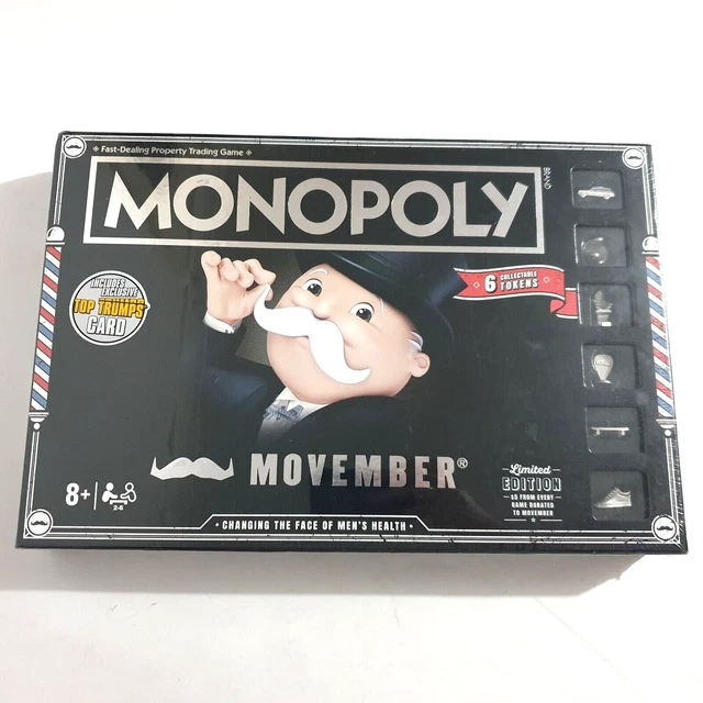 NEW MONOPOLY MOVEMBER Boardgame Limited Edition Hasbro Collector ...