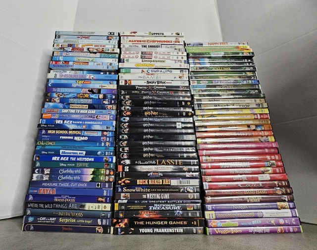 WHOLESALE LOT 100+ DVDs Kids & Family Childrens Baby Disney Nickelodeon ...