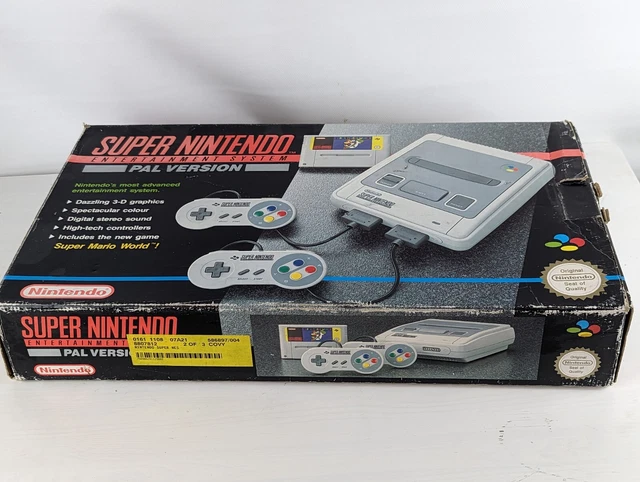 ORIGINAL GENUINE NINTENDO SNES Console Boxed Super Mario World Edition ...
