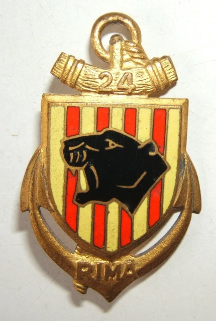 INSIGNE 24° REGIMENT D'INFANTERIE DE MARINE - 24° RIMA - Andor - Faux ...