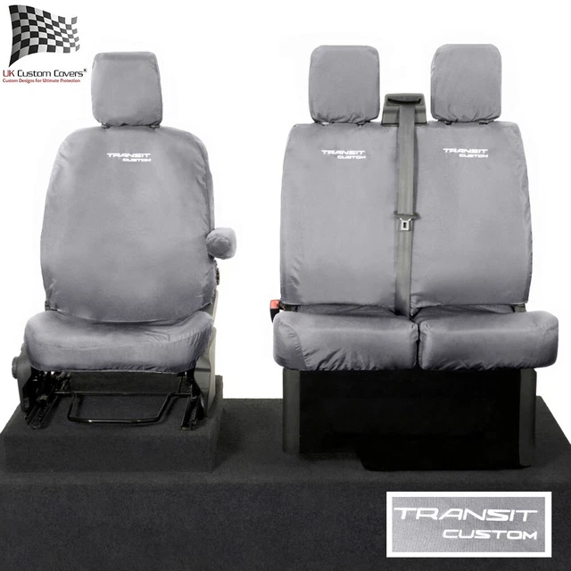 FORD TRANSIT CUSTOM Phev 2023+ H/Duty Front Seat Covers & Logo ...