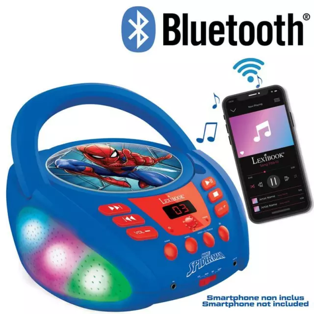 LEXIBOOK SPIDER MAN Boombox Radio CD Player with Bluetooth Marvel ... LEXIBOOK SPIDER MAN Boombox Radio CD Player with Bluetooth Marvel ...