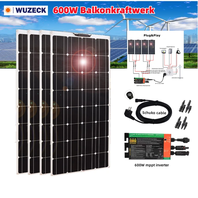 Wunderschone Photovoltaikanlage Komplettpaket Zur Hausnetzeinspeisung 600w Bild