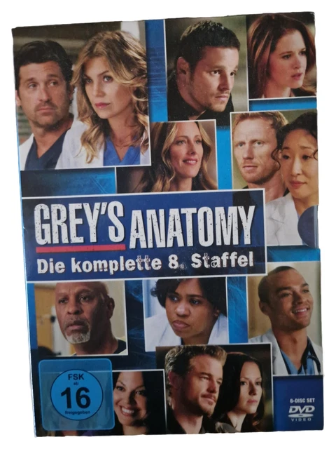 GREYS ANATOMY STAFFEL 8 DVD Komplette Serie Medizin Drama Ellen Pompeo ...