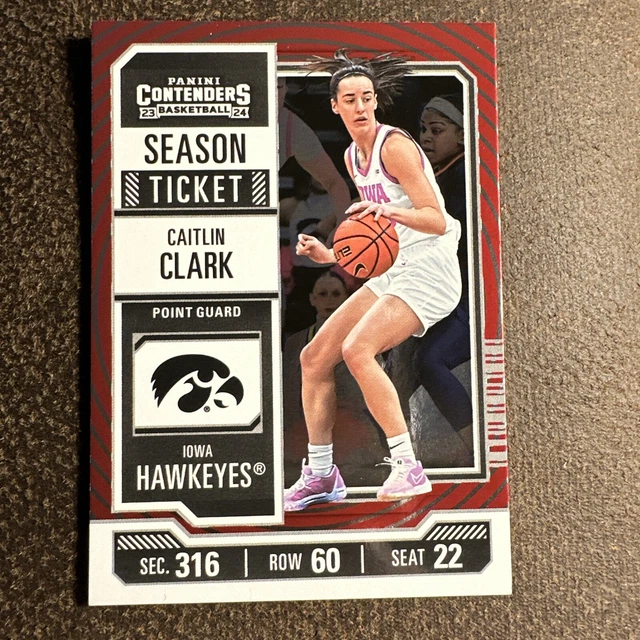 2024 PANINI CAITLIN Clark Collection Panini Contenders Red Foil #CC4 ...