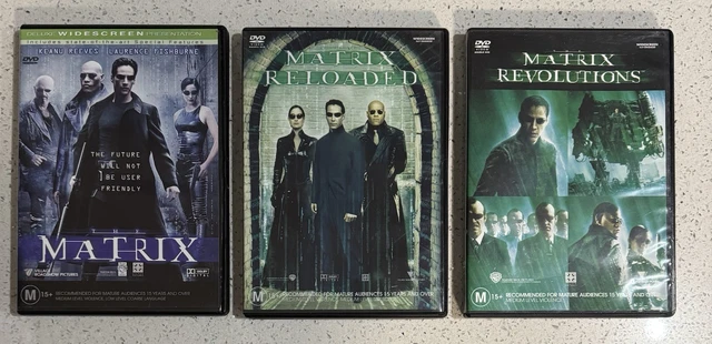 THE MATRIX TRILOGY/3 DVD Lot/ Matrix/ Matrix Reloaded/ Matrix ...