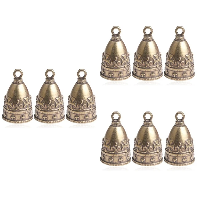 9 PCS CRAFT Bells Small Vintage Bells Christmas DIY Wedding Decor ...