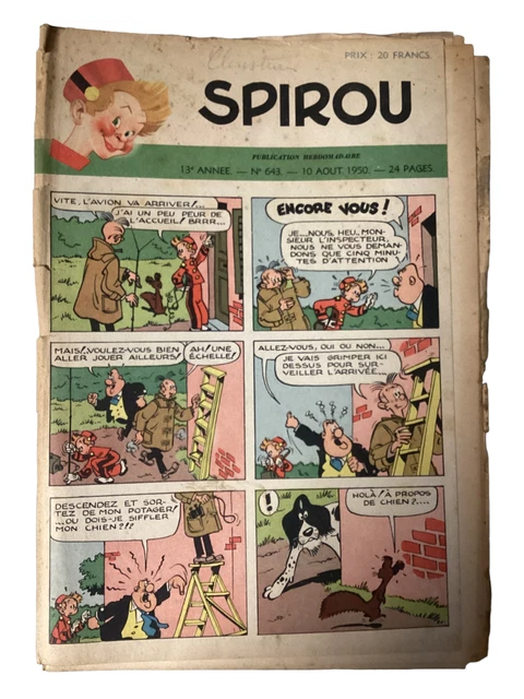 ANCIENNE REVUE SPIROU Vintage Bande Dessinée Livre Pas Lucky Luke Astérix 1950 EUR 4,00 ...