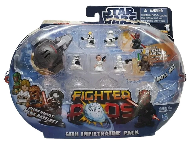 STAR WARS FIGHTER Pods Sith Infiltrator Pack 2.5cm Figure NIB Series 1 ...
