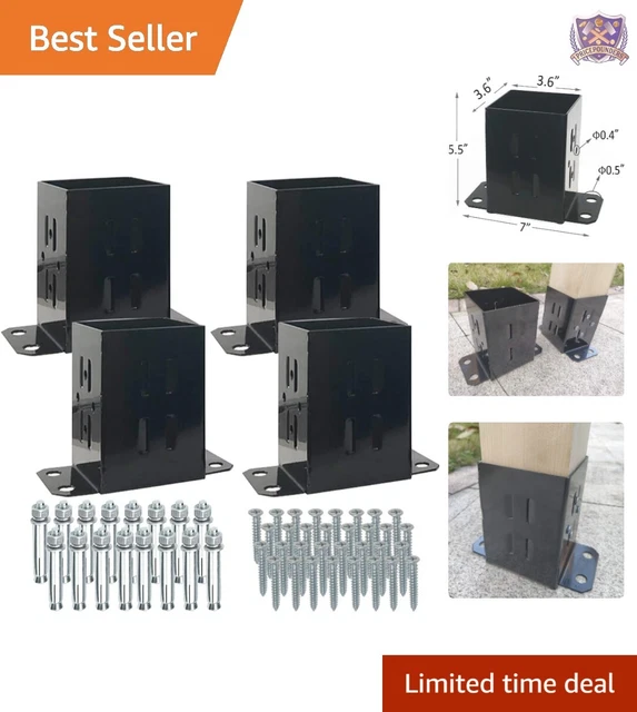 HEAVY DUTY WOOD Fence Post Base Brackets - Durable, Rust-Resistant ...