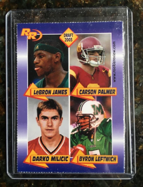 2003 ROOKIE REVIEW Draft Card #38 LeBron James Carson Palmer EUR 31,13 ...