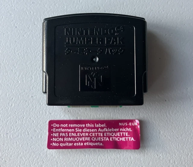 NINTENDO 64 N64 Memory Expansion Pak NUS-008 Black Jumper Pack Sticker ...