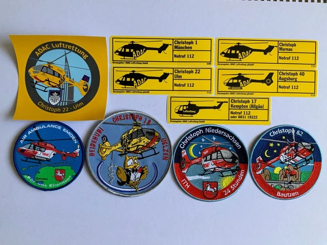 ABZEICHEN, PATCH, AUFKLEBER, ADAC, DRF, Luftrettung ...