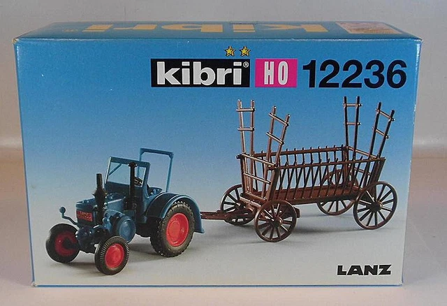 KIBRI H0 12236 Kit Lanz Traktor mit Heuwagen OVP #4908 EUR 12,99 ...
