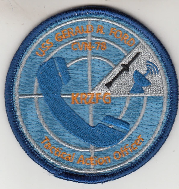 USS GERALD R. Ford Cvn-78 Tactical Action Officer Shoulder Patch £5.31 ...